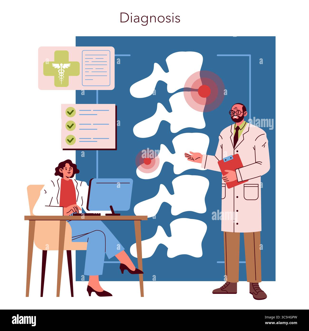 Spine analysis Cut Out Stock Images & Pictures - Alamy