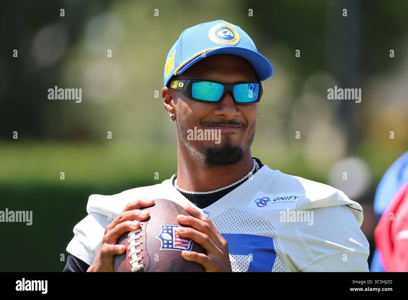 Los Angeles Rams safety Quentin Lake (37) smiles during training camp ...