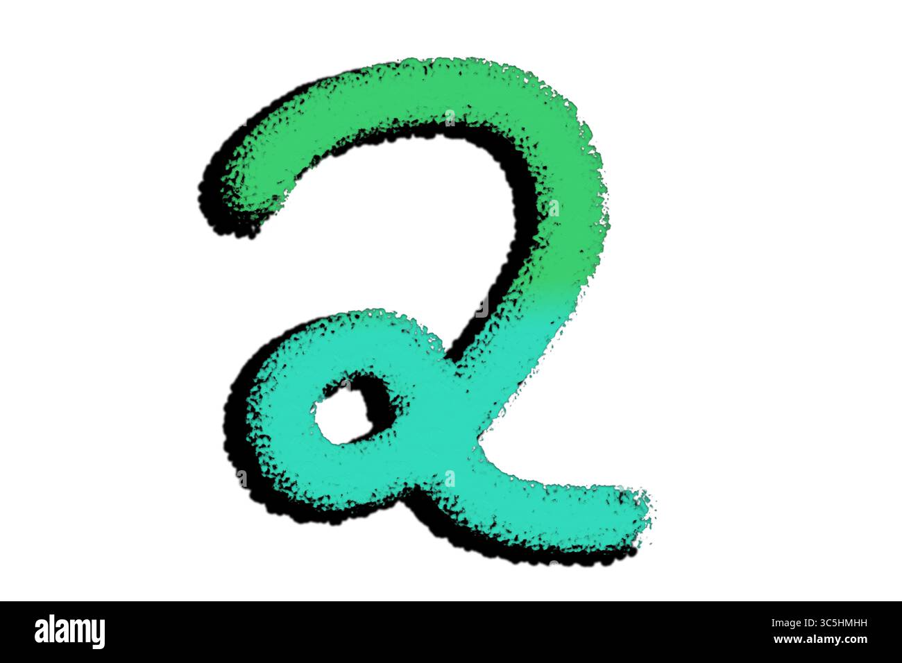 Simple 2 green gradient number. A modern and minimalist aesthetic ...