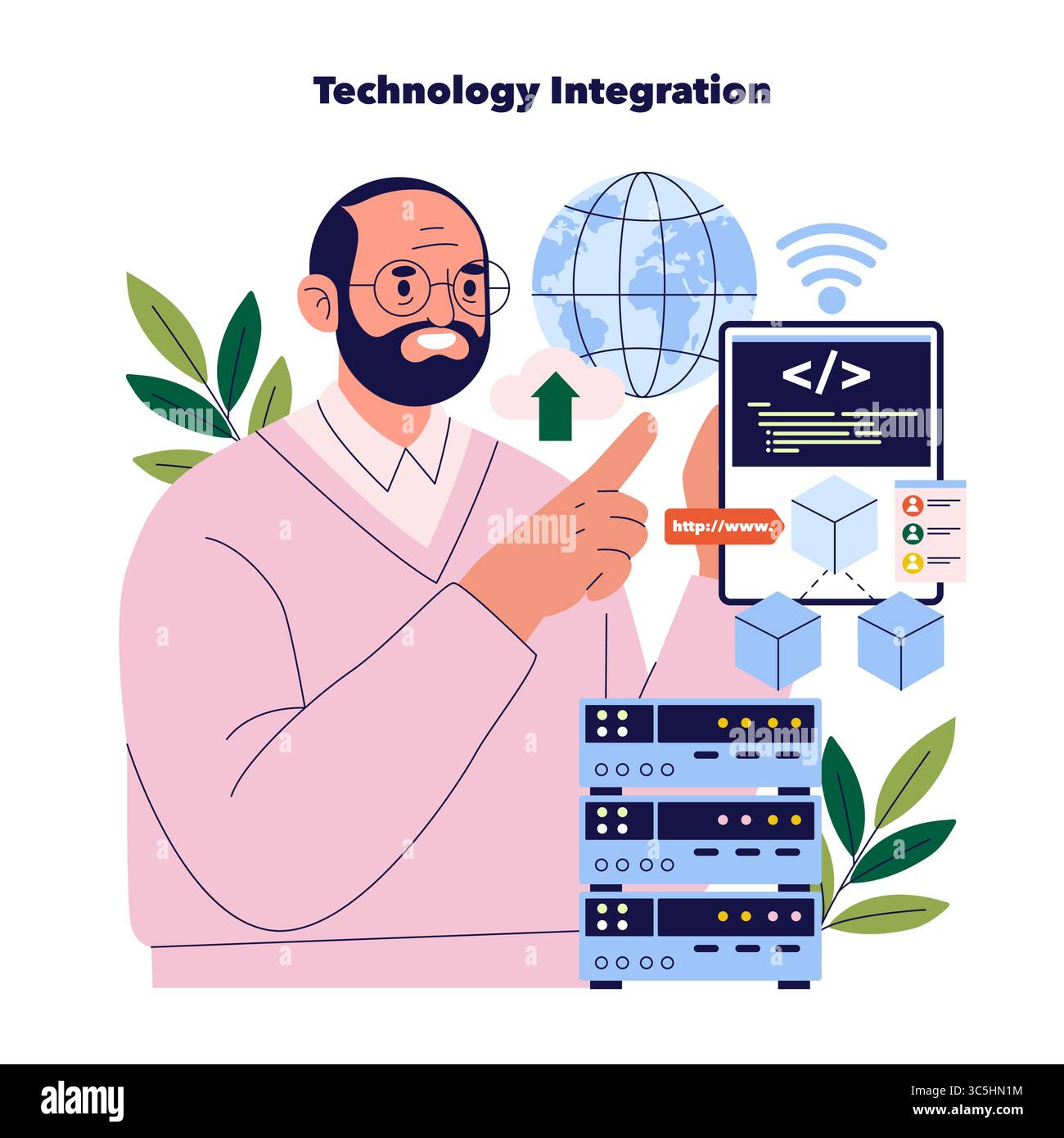 Programming code globe server Stock Vector Images - Alamy