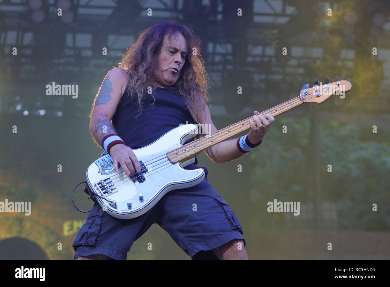29.07.2025, Iron Maiden, Steve Harris, im Konzert live in der Waldbühne ...