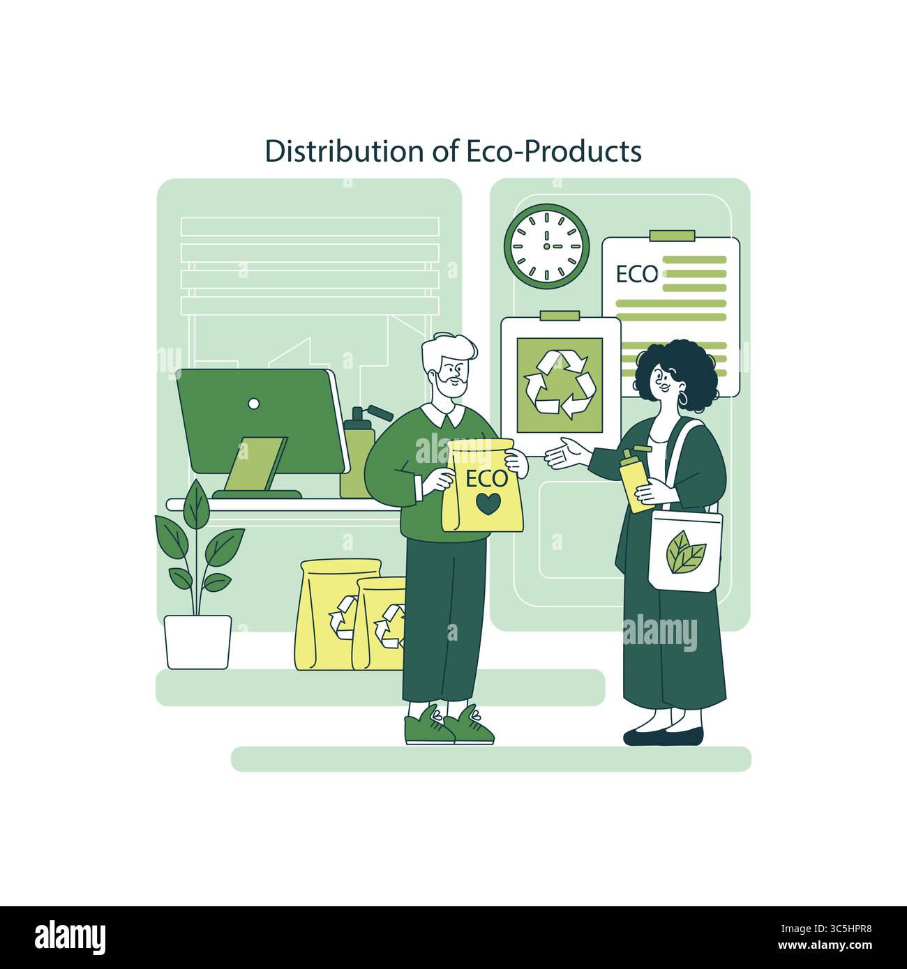 Environmentally friendly items Stock Vector Images - Alamy