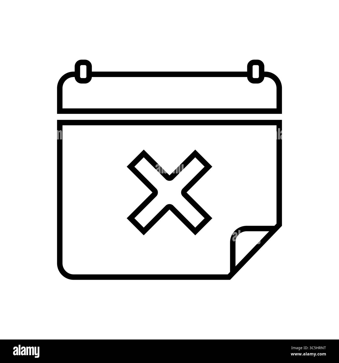 Calendar cross mark. Event cancelled symbol. Date delete Vector ...