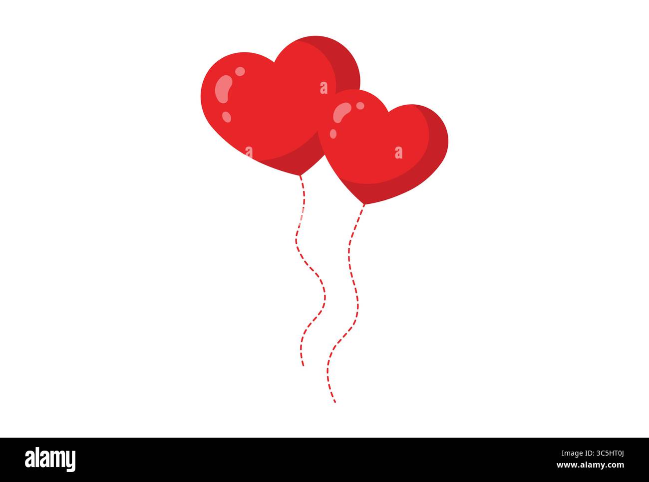 Romantic hearts floating in the air, perfect for Valentine's Day, love concept vector ...