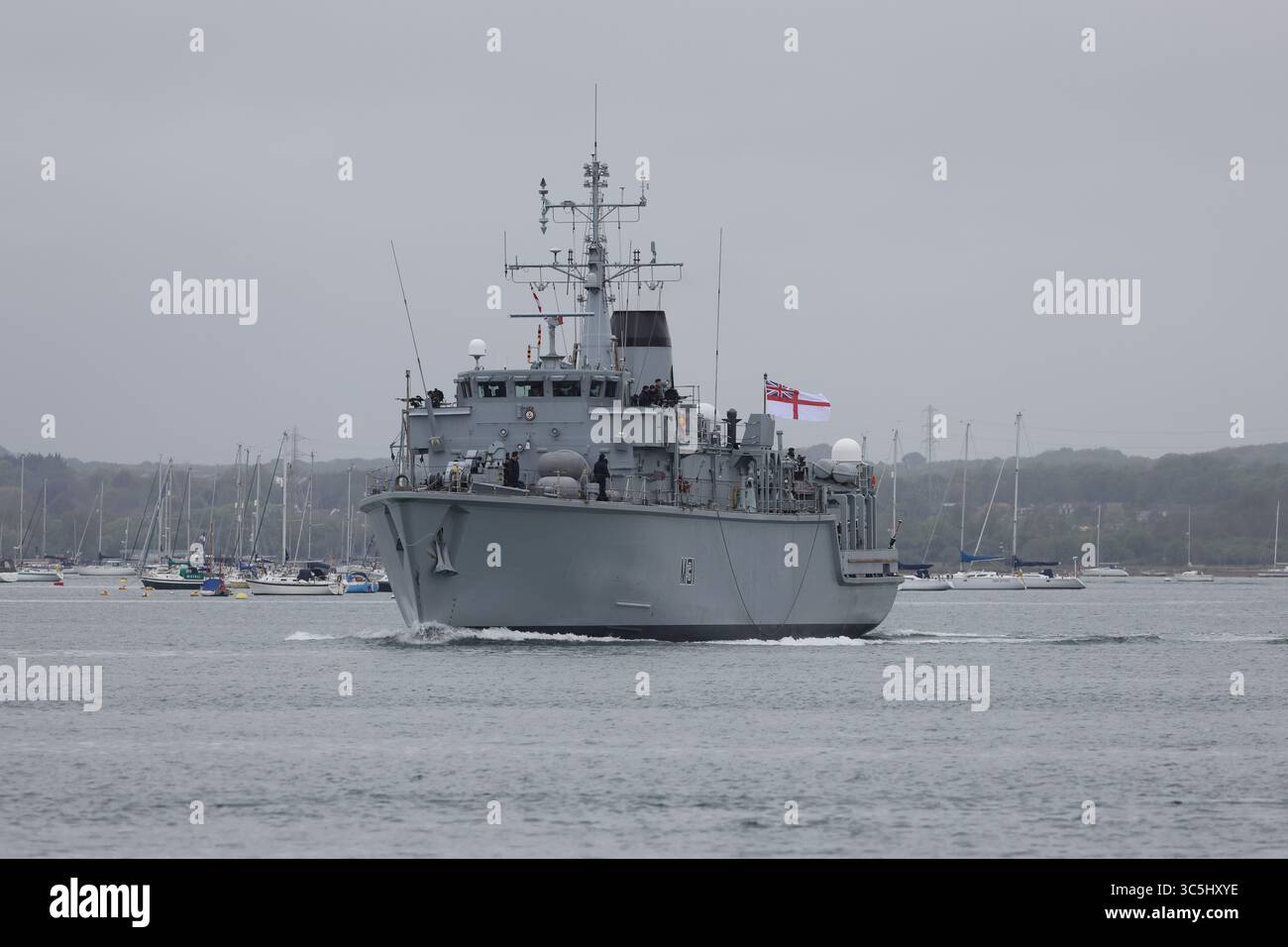 HMS CATTISTOCK (M31). A Royal Navy Hunt class mine counter measures ...