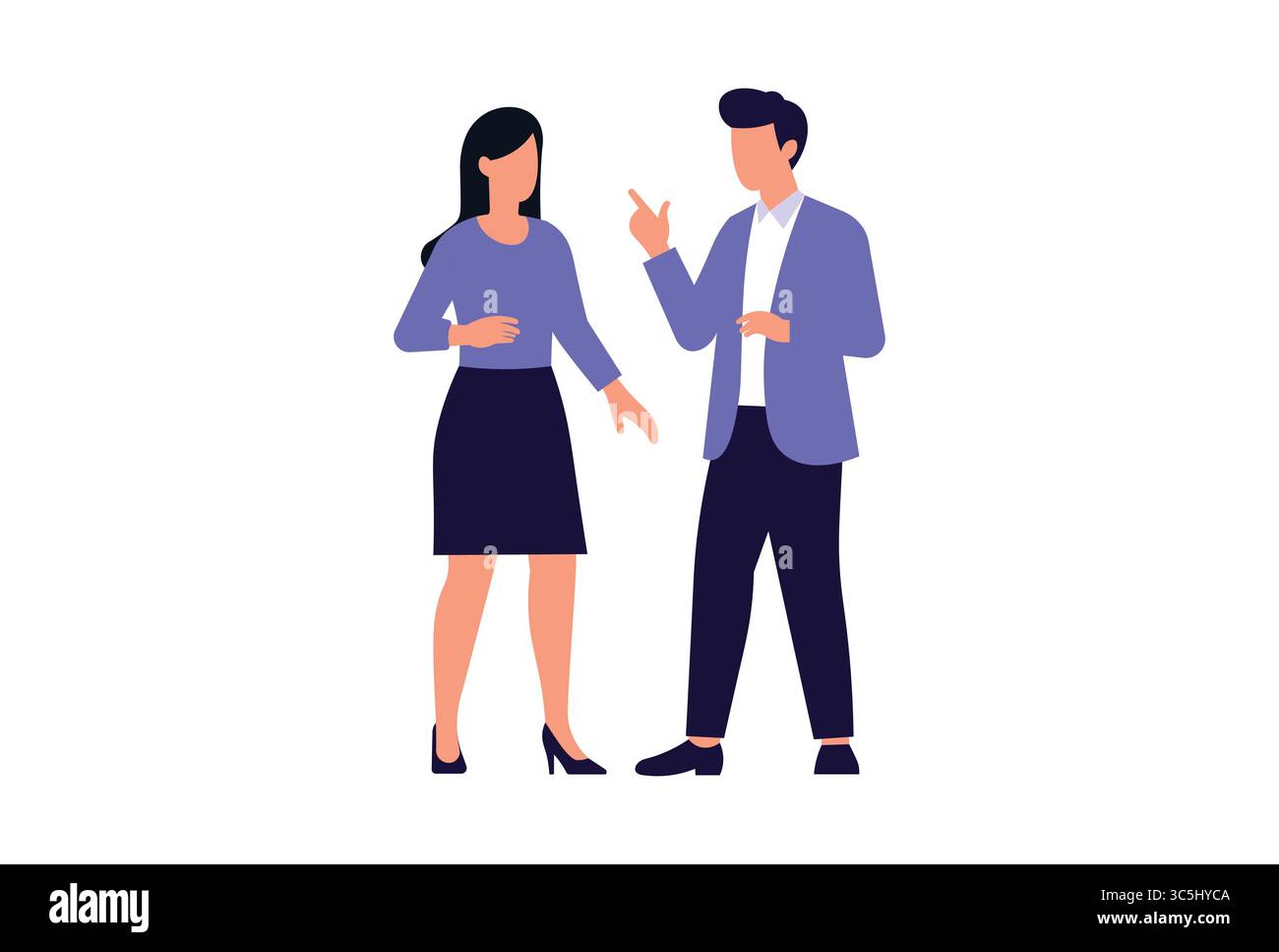 Two businesspeople having an important discussion, corporate ...