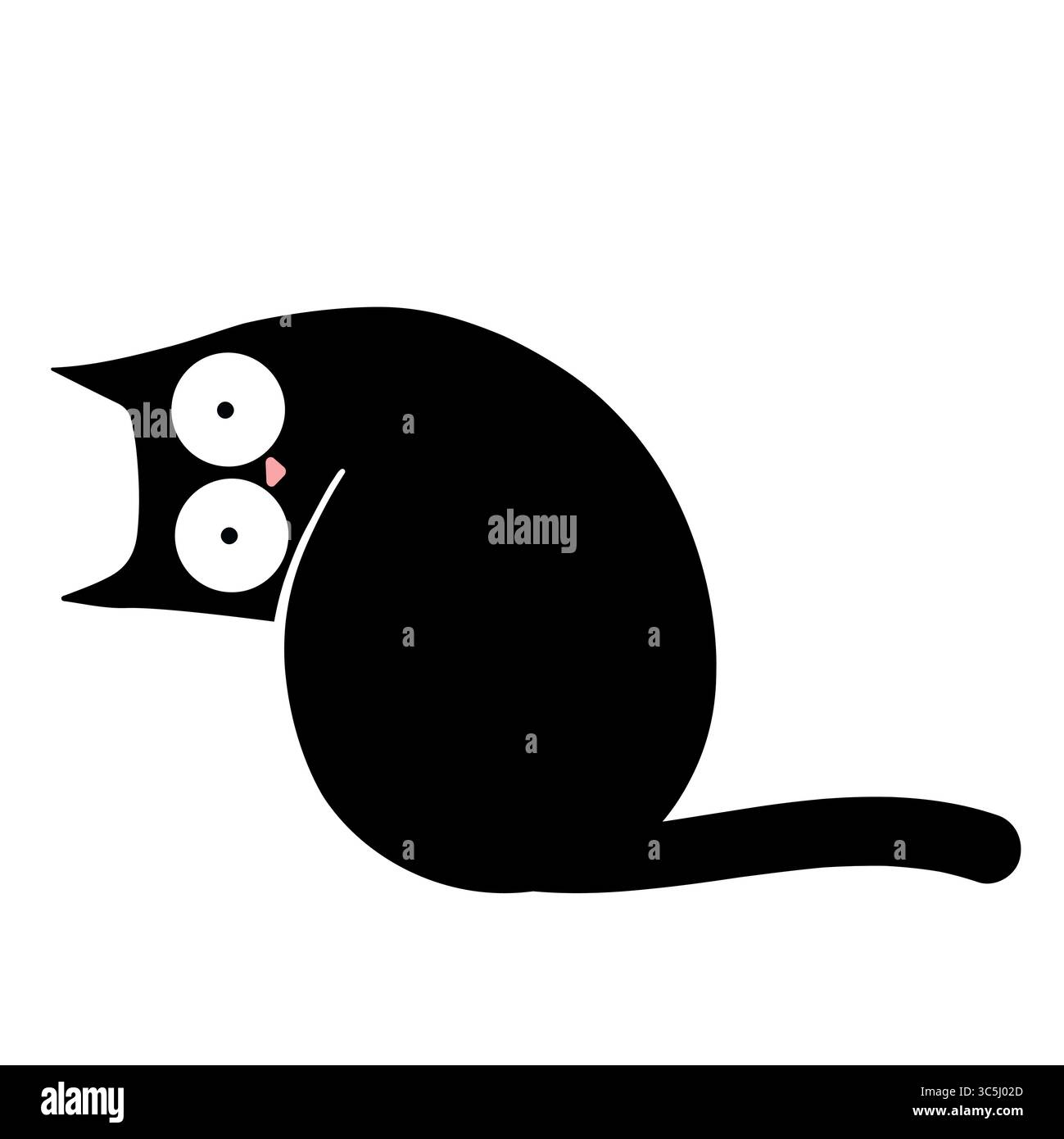 Curious cute funny cat Stock Vector Images - Alamy
