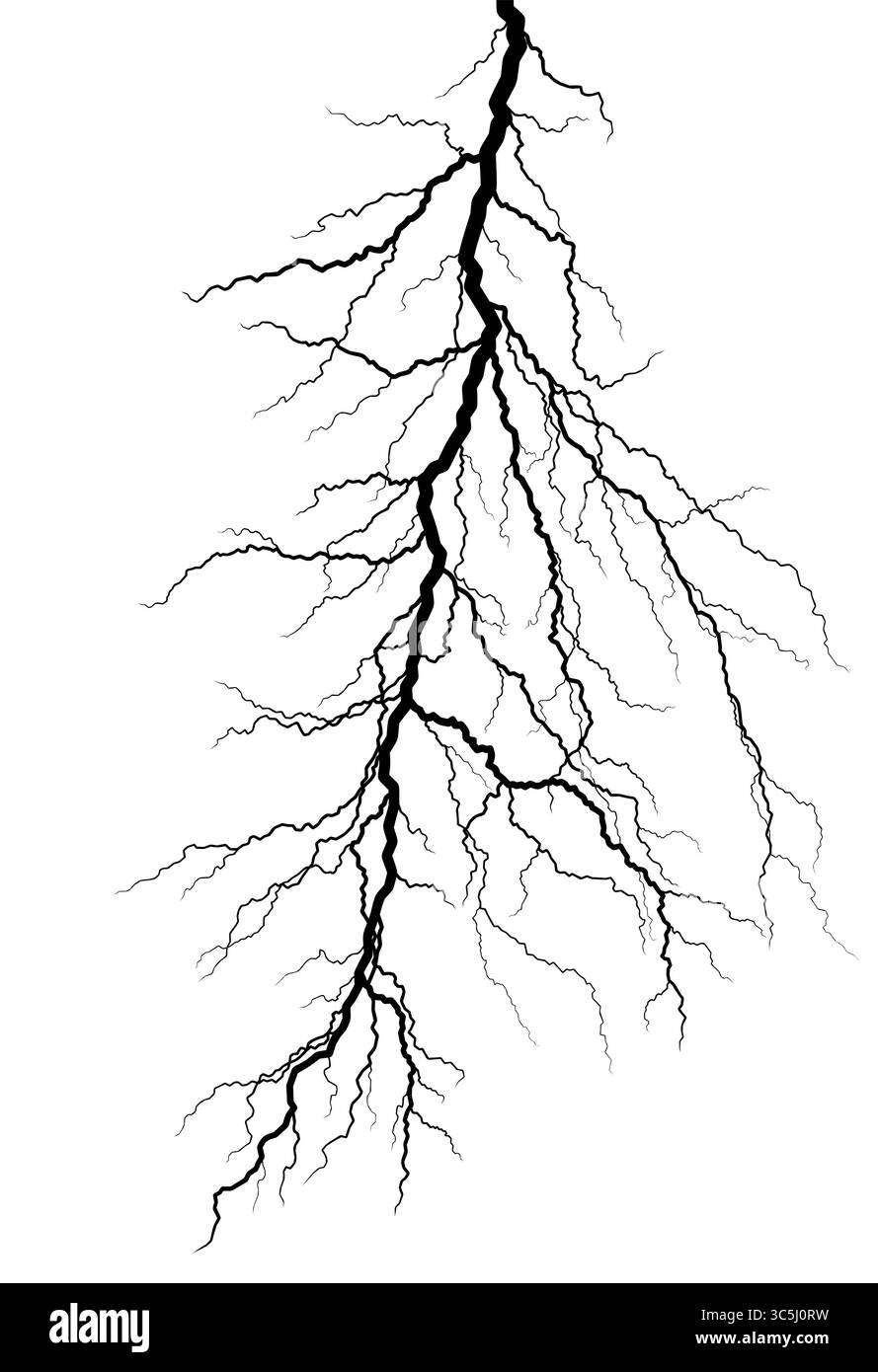 A lightning stroke in the night sky Stock Vector Image & Art - Alamy