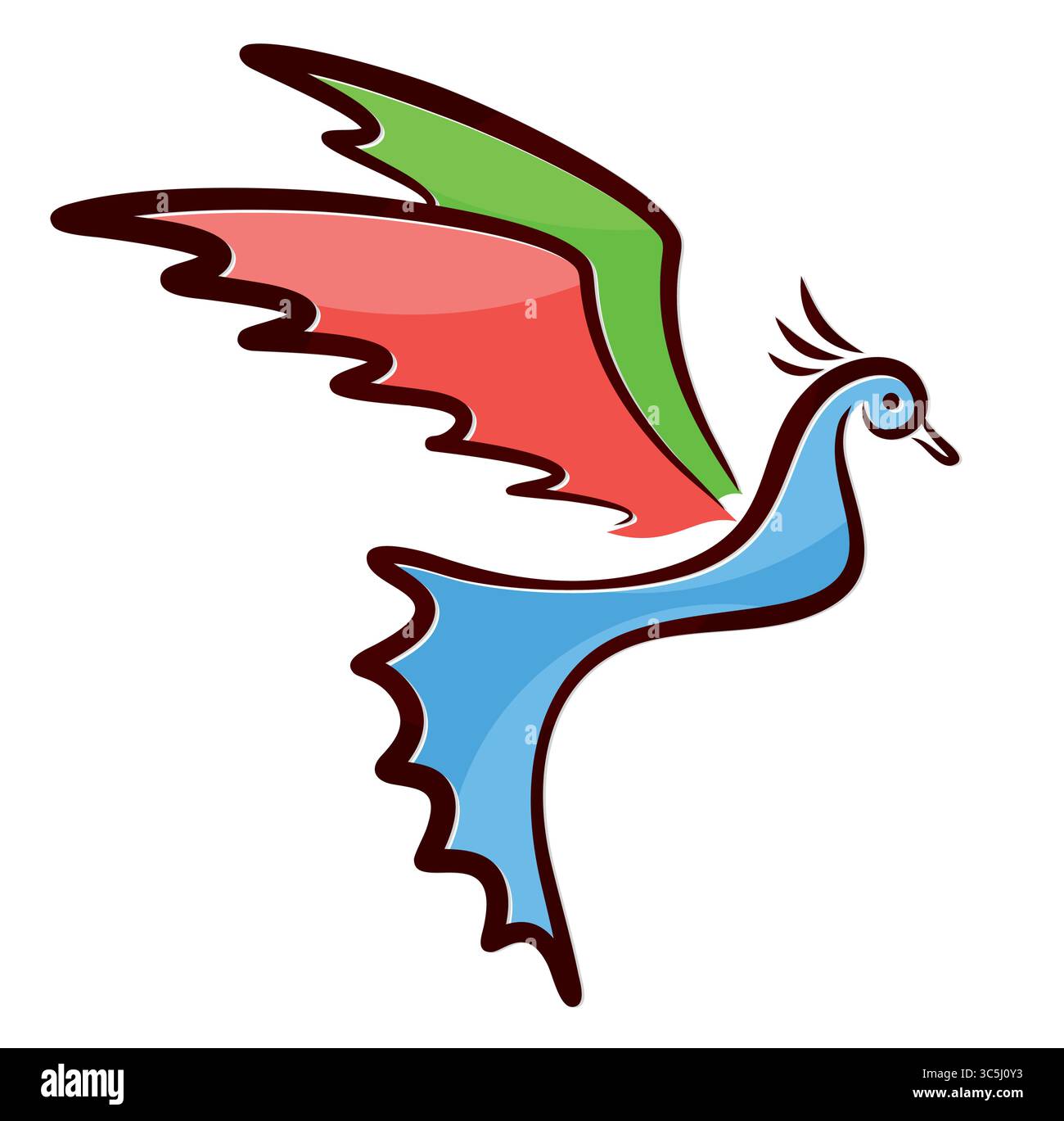 A symbol of the color flying bird Stock Vector Image & Art - Alamy