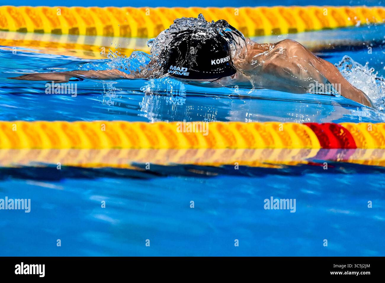 Egor Kornev Independent athlete of Russia competes in the swimming 100m ...