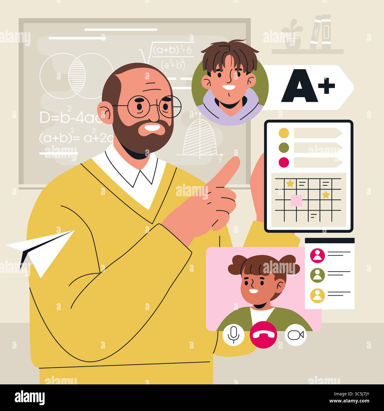 Device classroom setting Stock Vector Images - Alamy