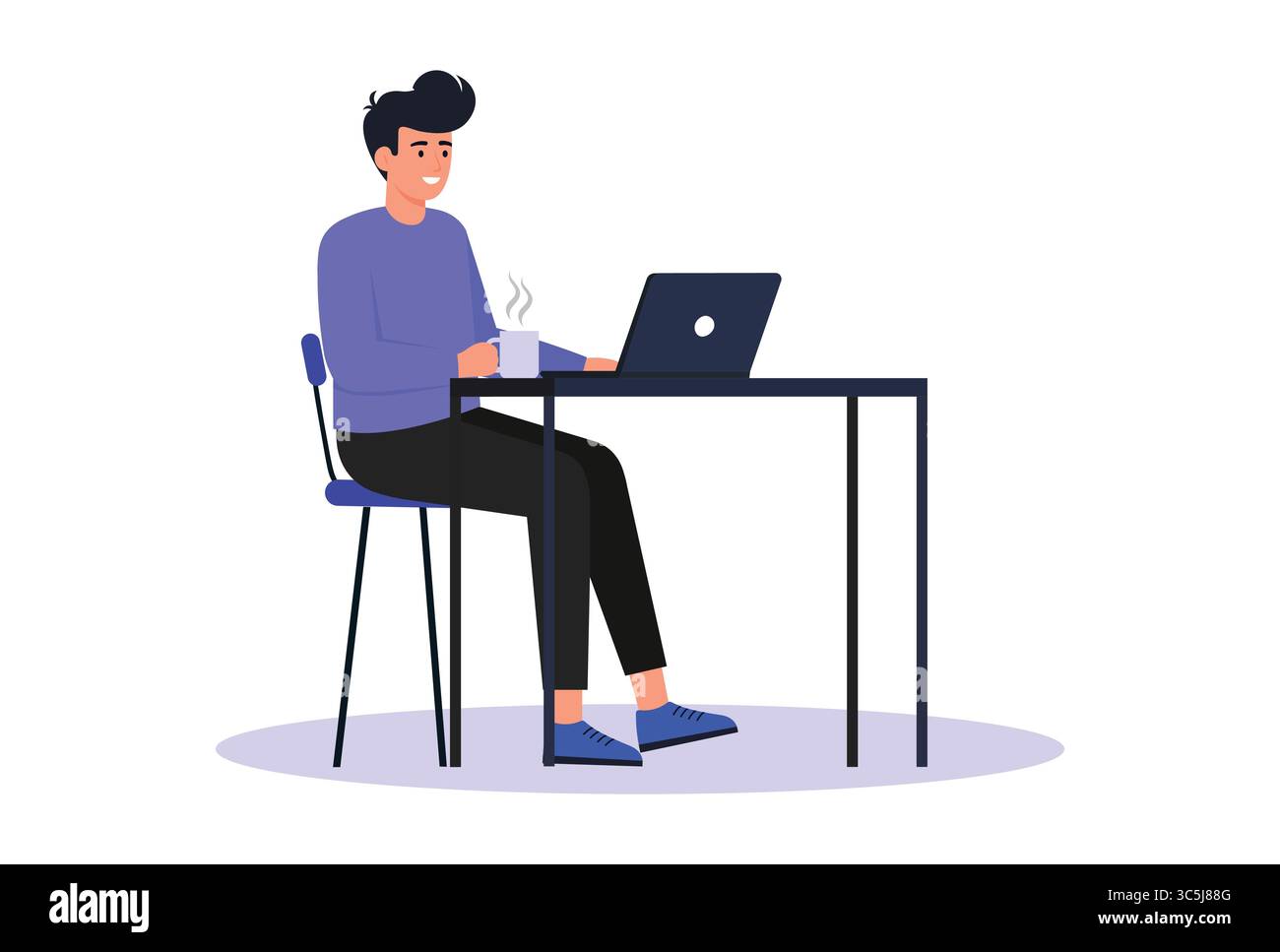 Online working remote learning Stock Vector Images - Alamy