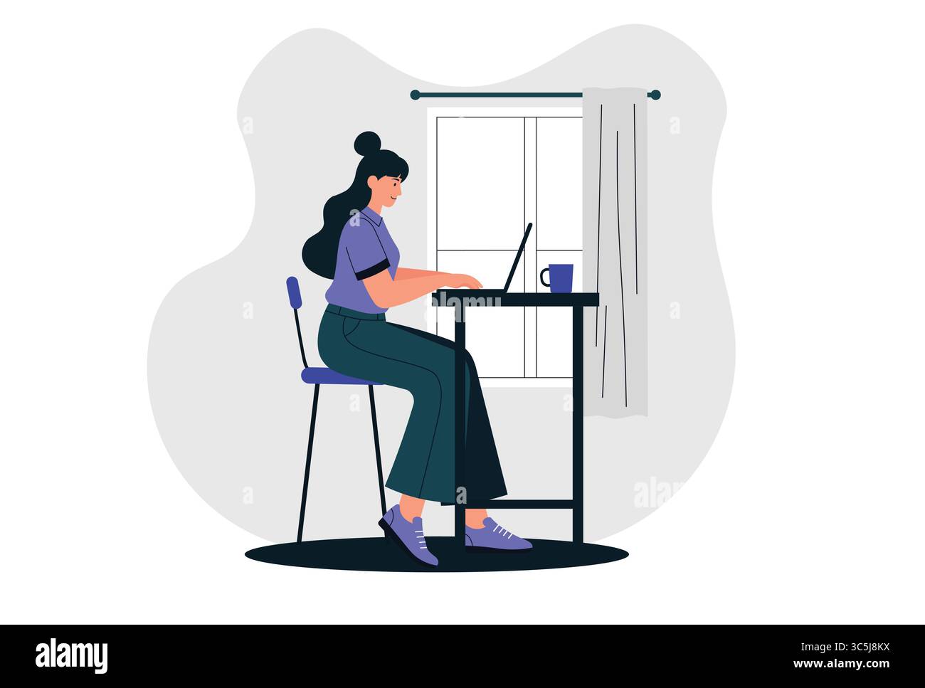 Woman working on graphic Cut Out Stock Images & Pictures - Alamy