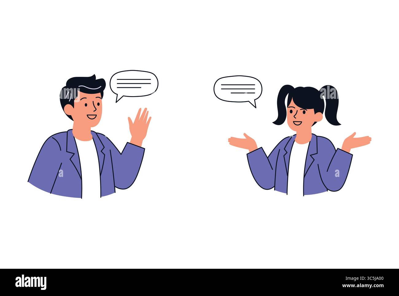 Business partners having discussion meeting Stock Vector Images - Alamy