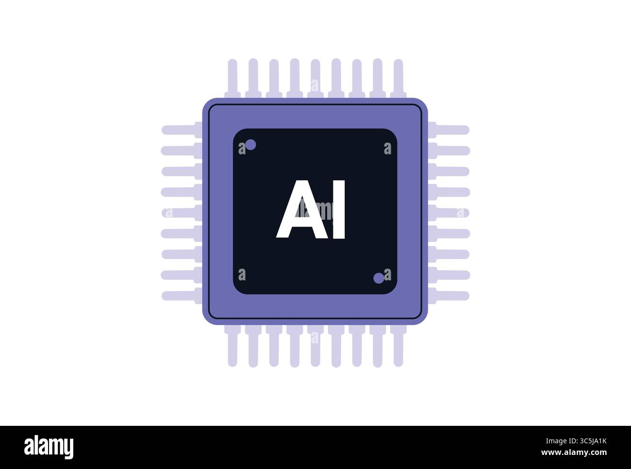 Artificial intelligence technology microchip circuit board vector illustration Stock Vector ...