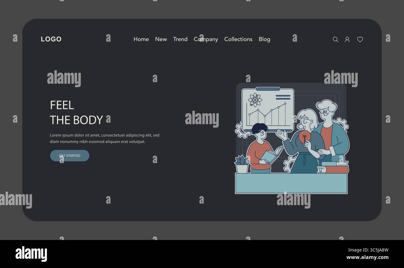 Family Generation Connection concept. Three generations collaborate on a science project ...