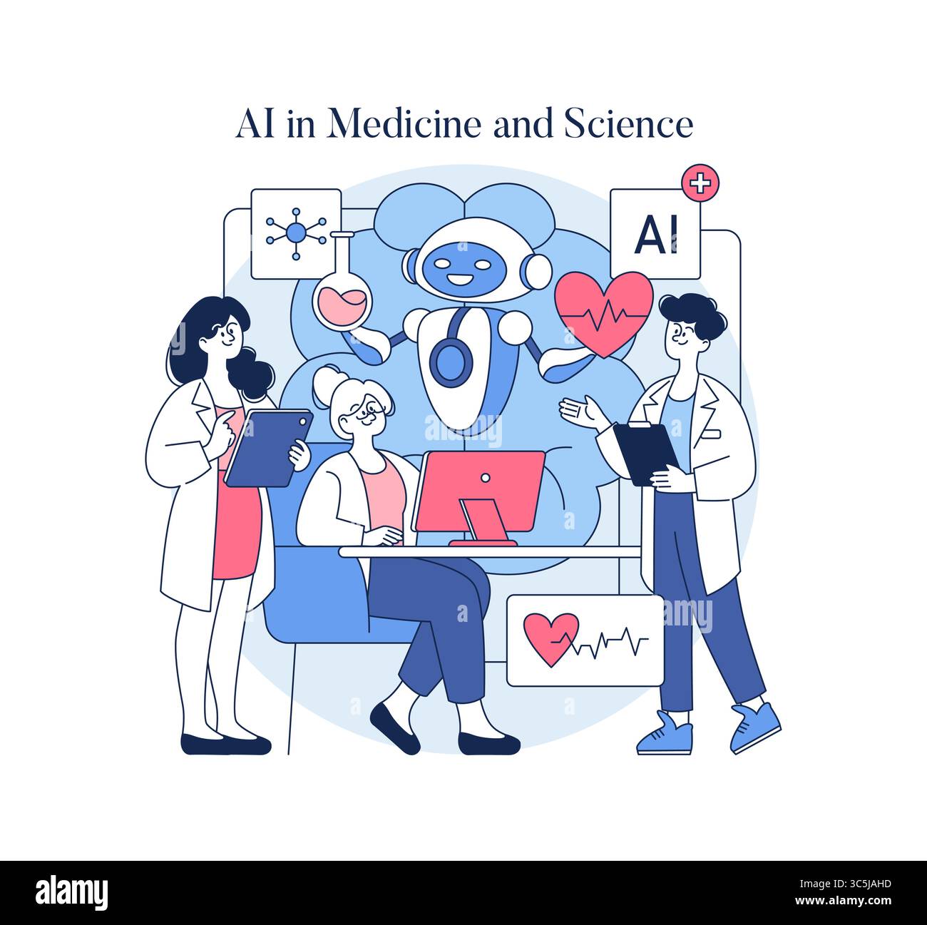Clinical cooperation professional diagnostics Stock Vector Images - Alamy