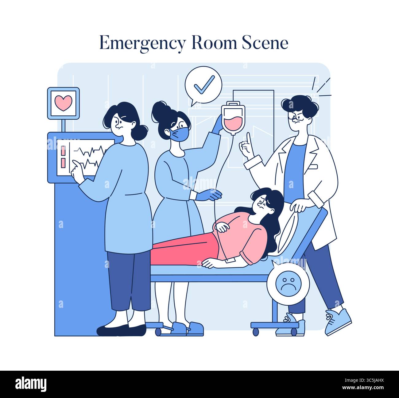 Emergency doctors intervention Stock Vector Images - Alamy