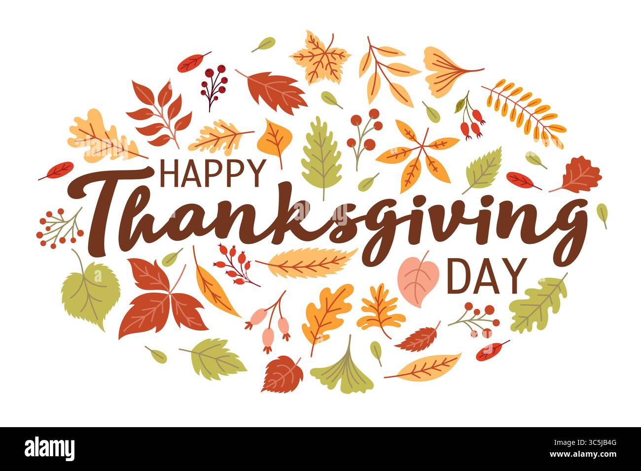 Composition happy thanksgiving day Cut Out Stock Images & Pictures - Alamy