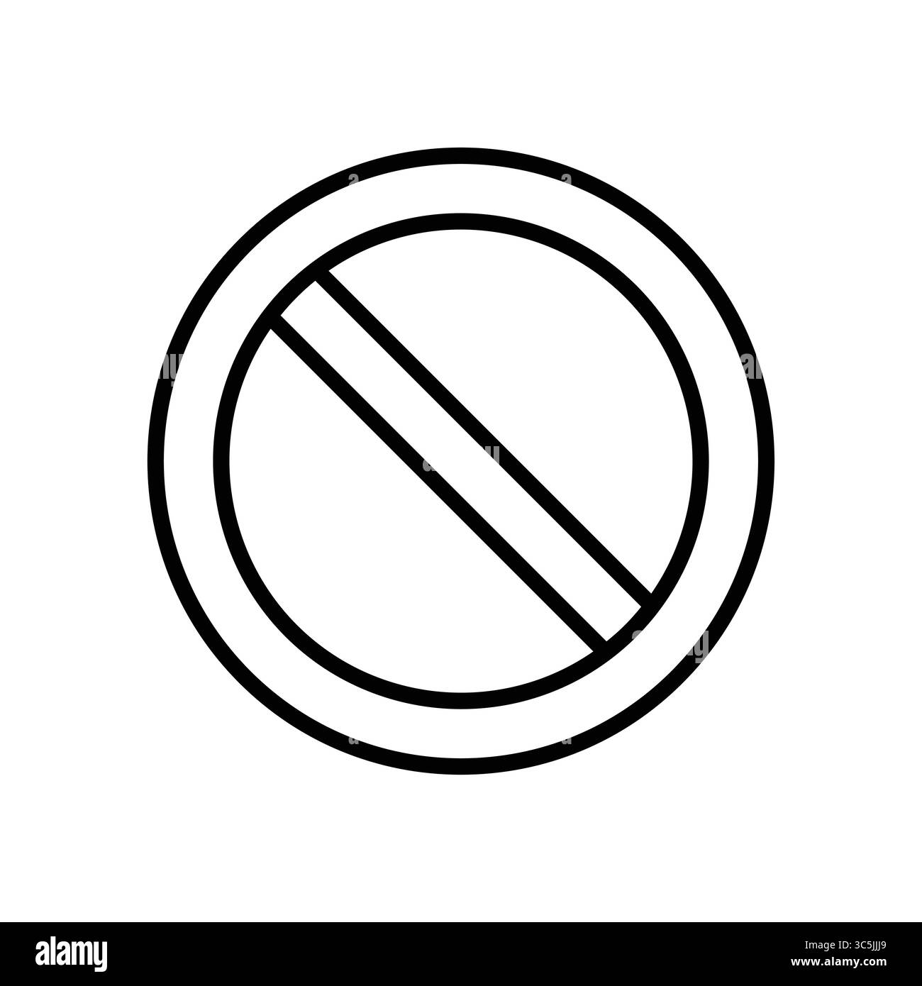 A clear no entry sign featuring a simple graphic design hi-res stock ...