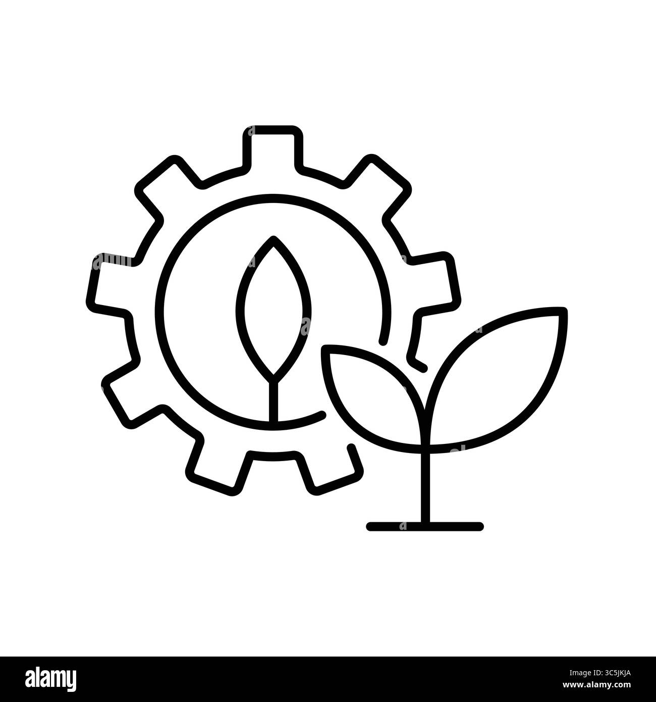 Ecological harmony concept green Black and White Stock Photos & Images ...