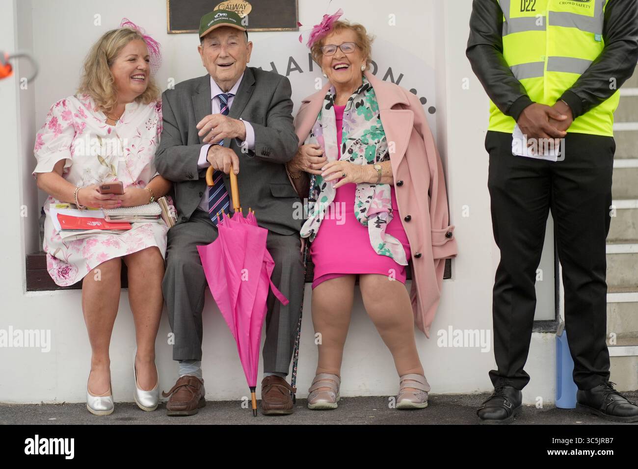Jim Fogarty, his wife Mary, and their daughter Joan, all from Kilkenny ...