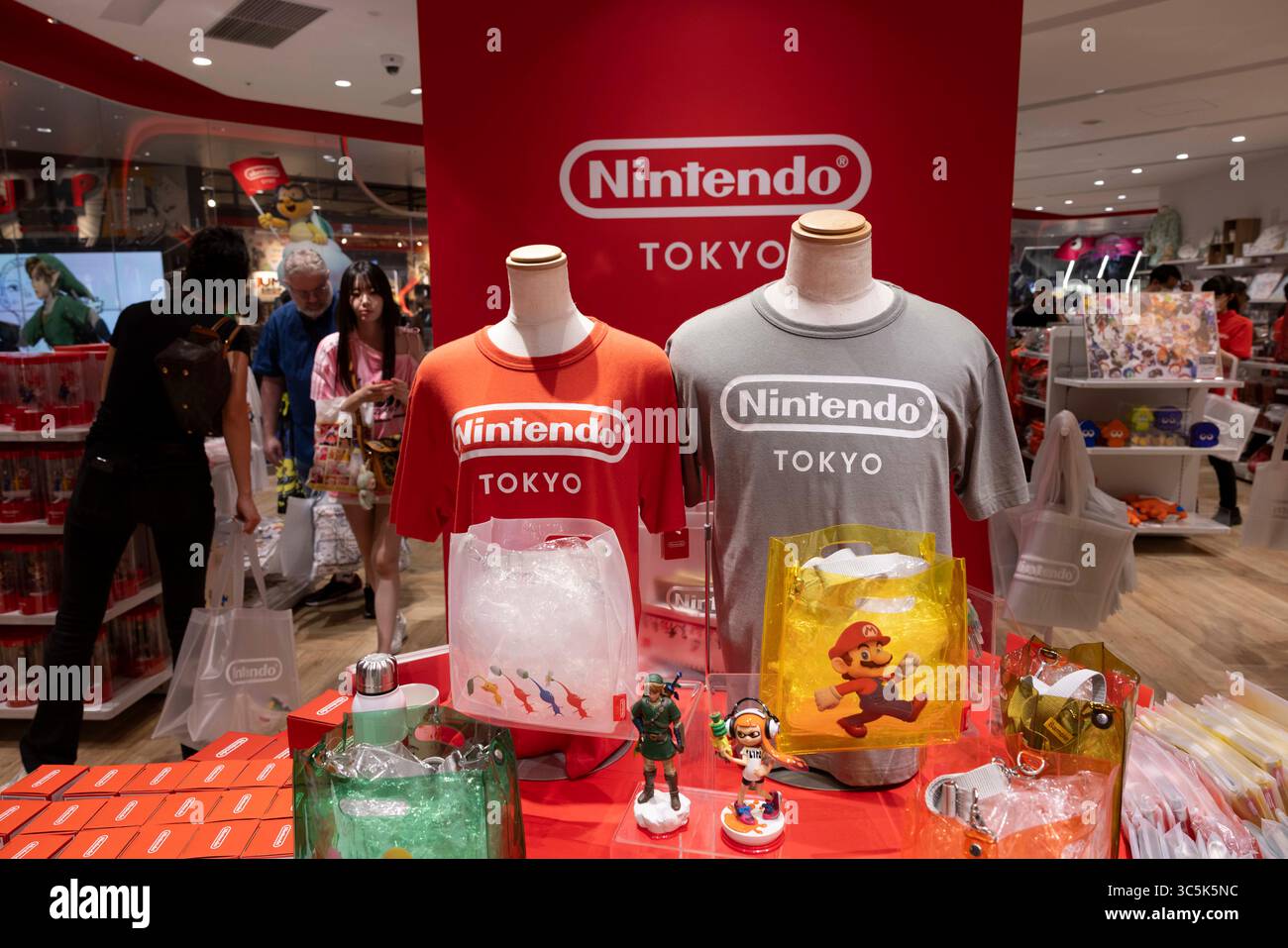 Nintendo merchandise are seen inside their flagship store in Shibuya ...