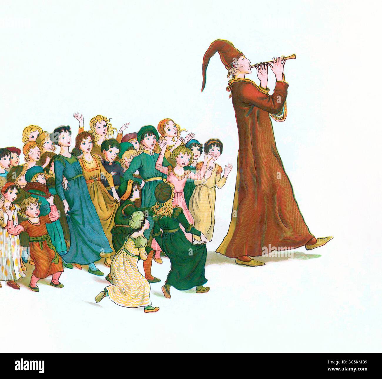 The pied piper of hamelin illustrations hi-res stock photography and ...