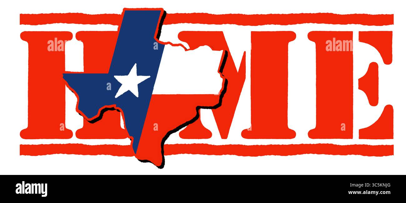 Texas state vector map – modern flat design illustration of US state silhouette, perfect for web ...