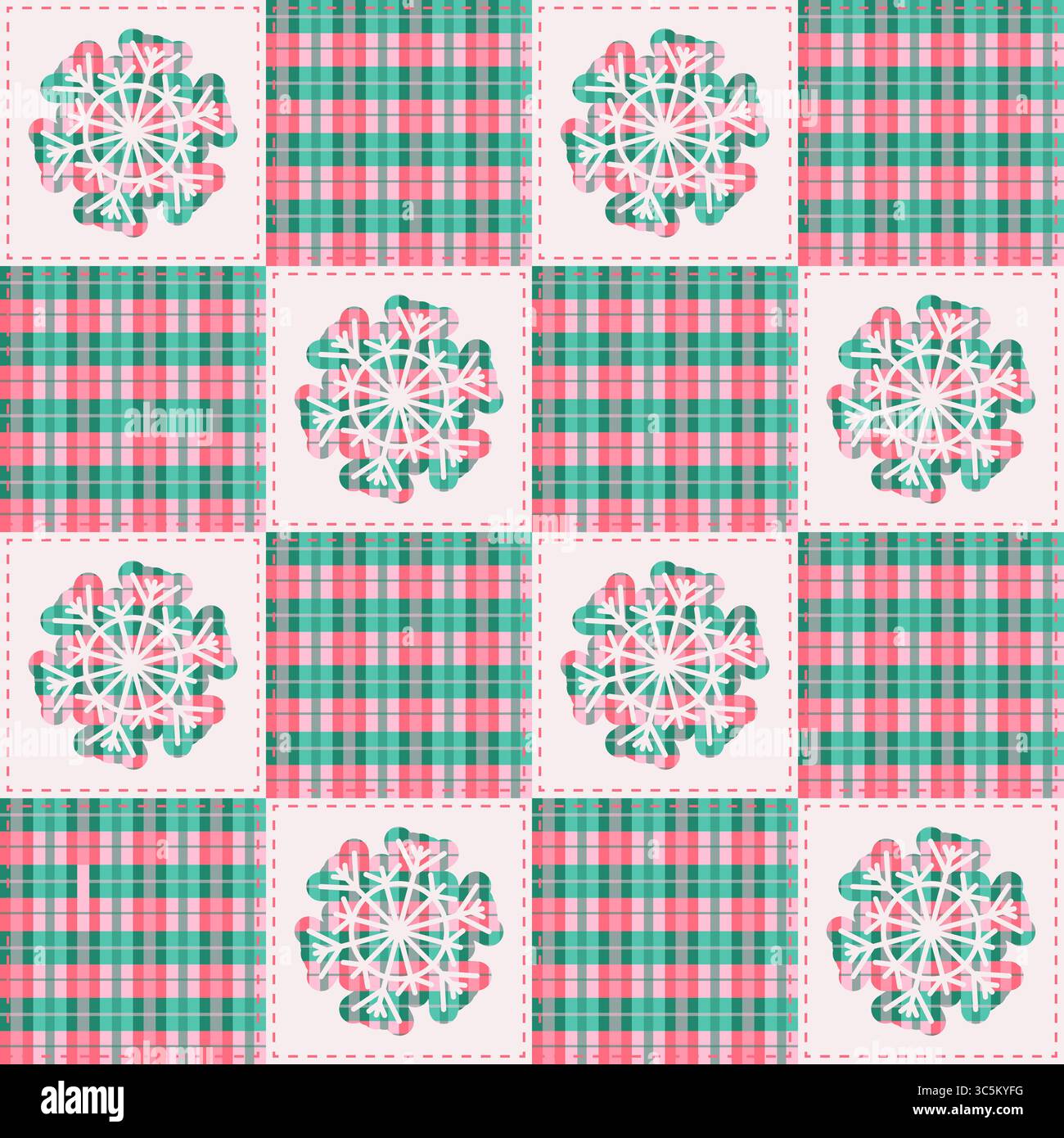 Blue patchwork quilt Stock Vector Images - Alamy