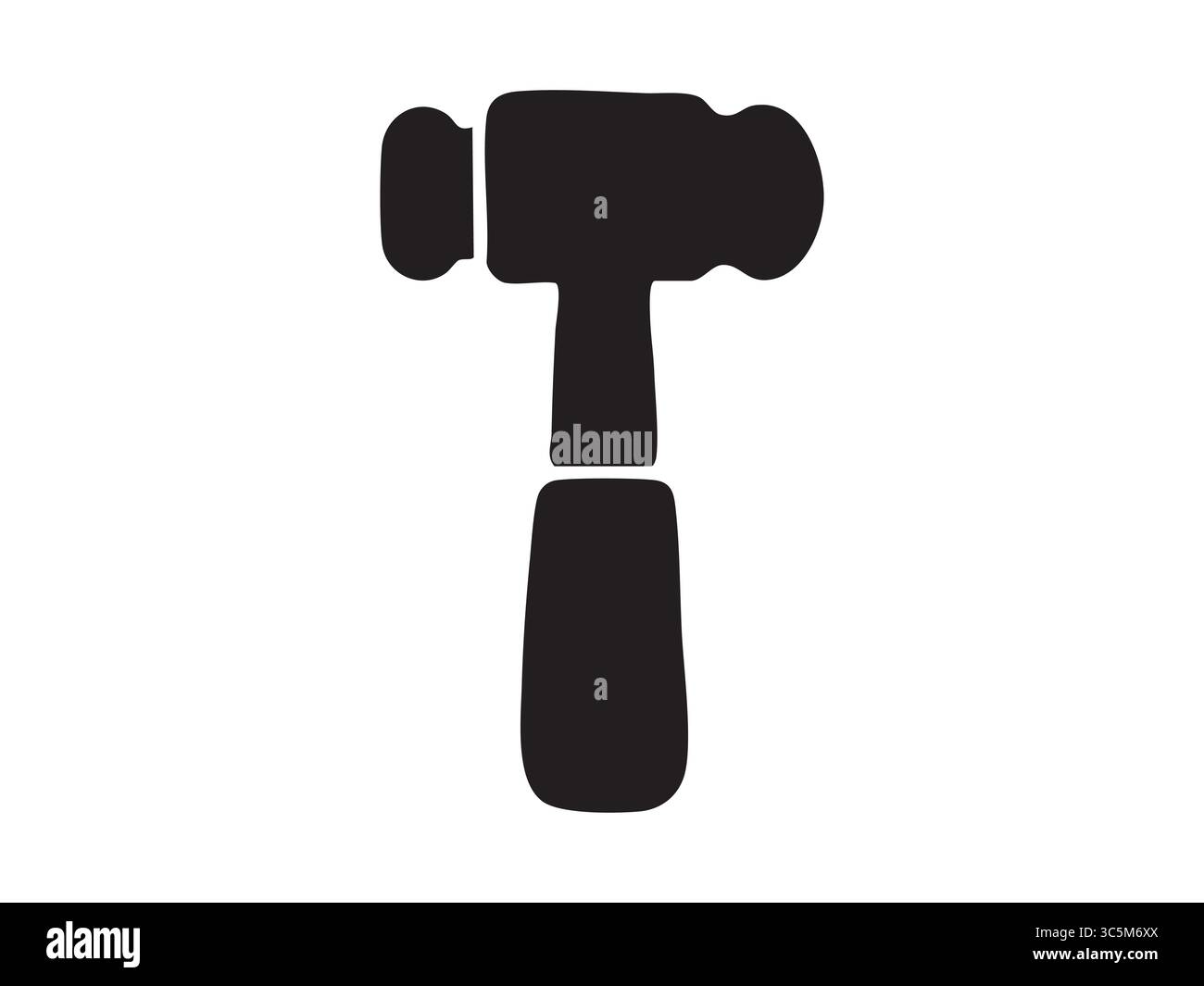 Black silhouette of kids toy judge gavel isolated on white background ...