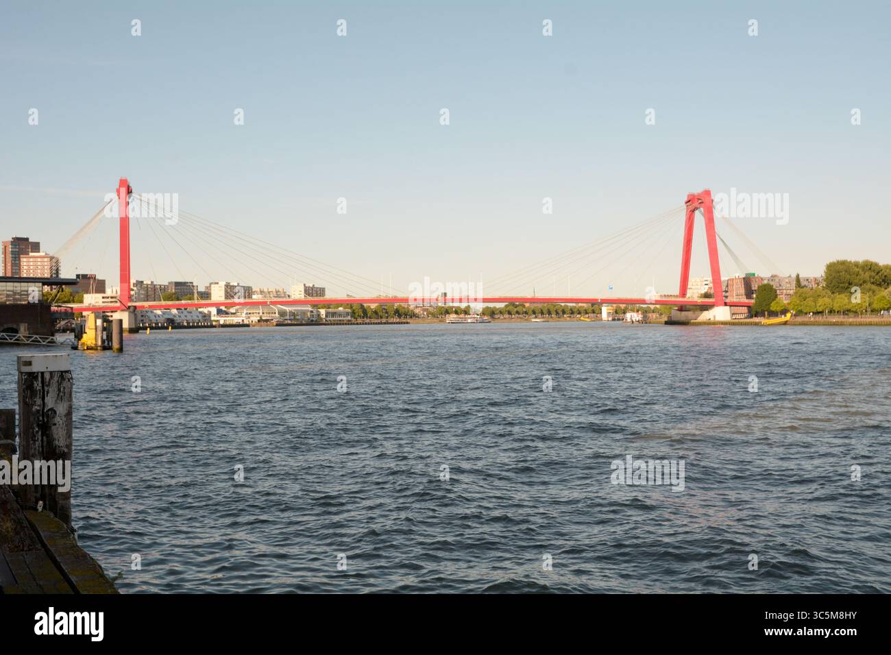 The Willemsbrug bridge across the Nieuwe Maas river in Rotterdam, The ...