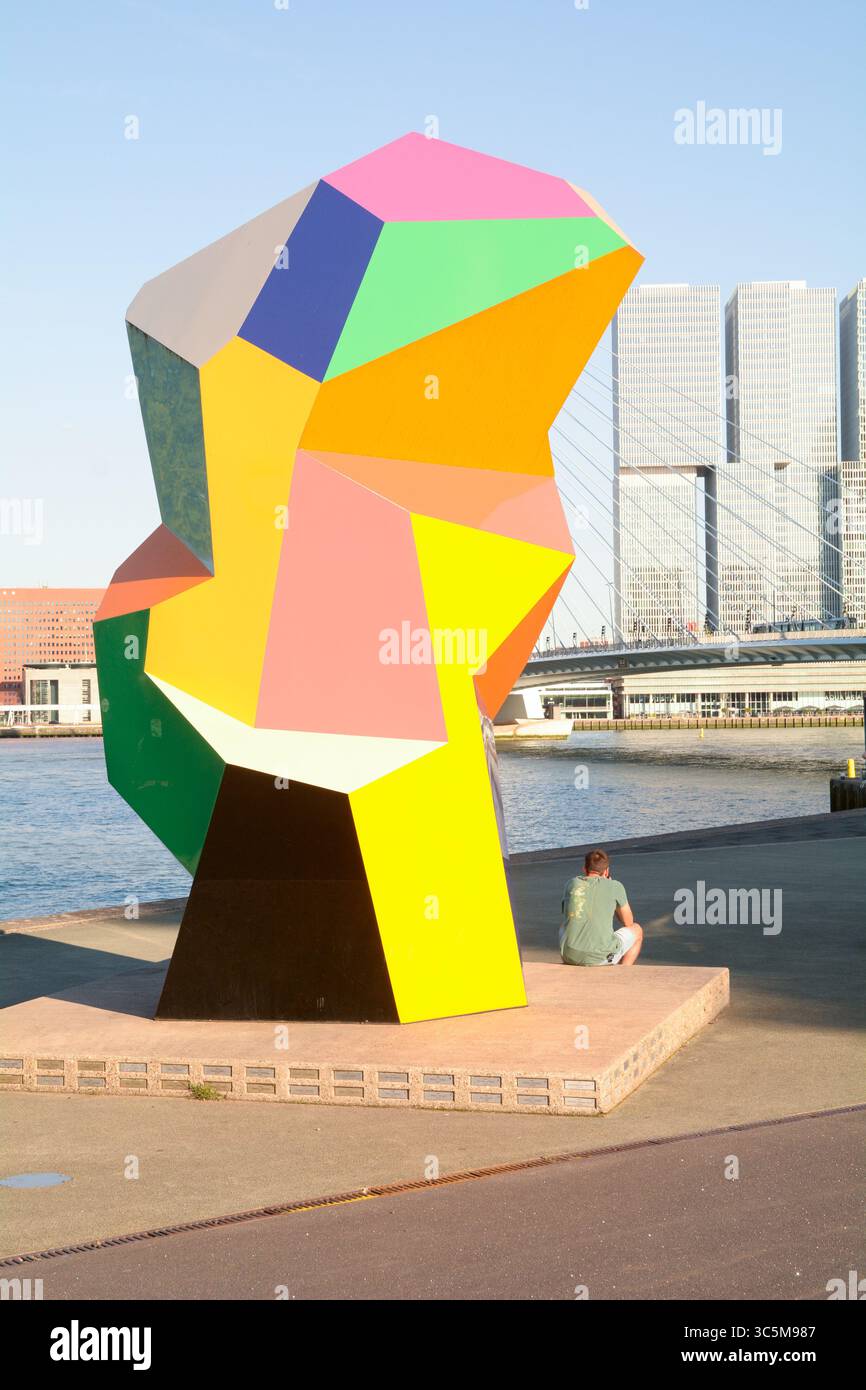 Marathonbeeld sculpture by henk visch situated by the erasmusbrug ...