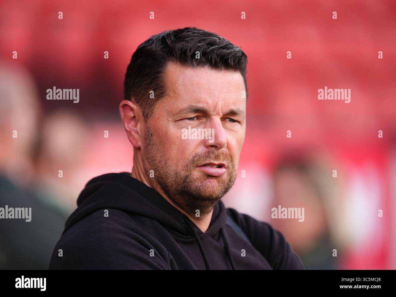 RC Lens manager Pierre Sage ahead of the pre season friendly match at ...