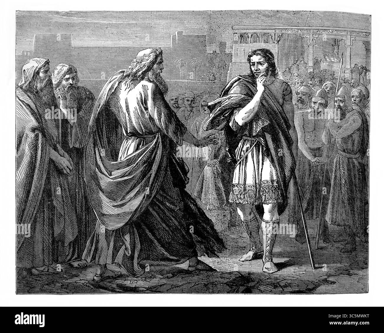 Illustration of Samuel Reproving Saul for his Disobedience (Samuel ...