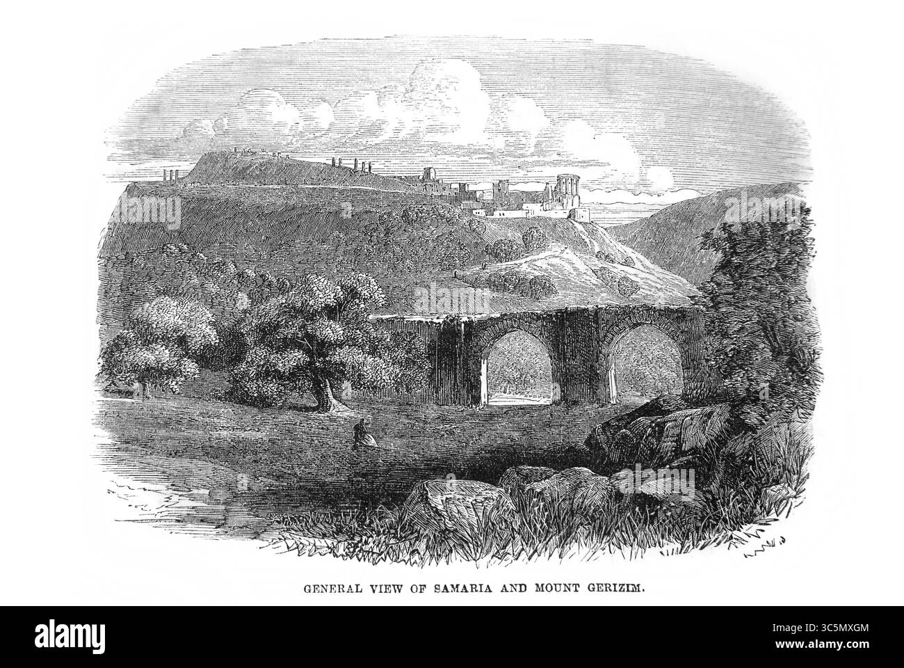 Illustration of the General View of Samaria and Mount Gerizim (Kings ...