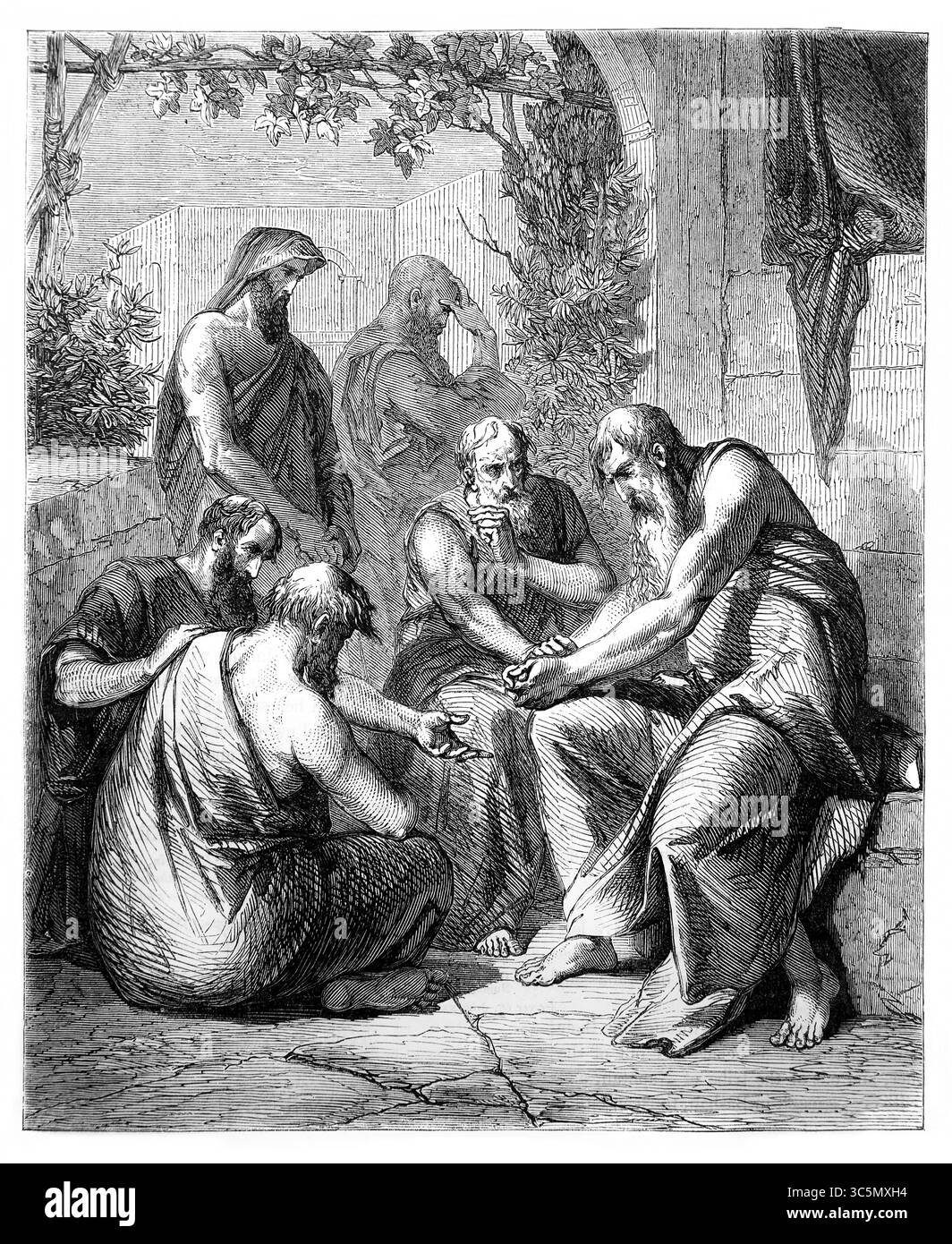 Illustration of Ephraim Mourning for his sons Ezer and Elead and his ...