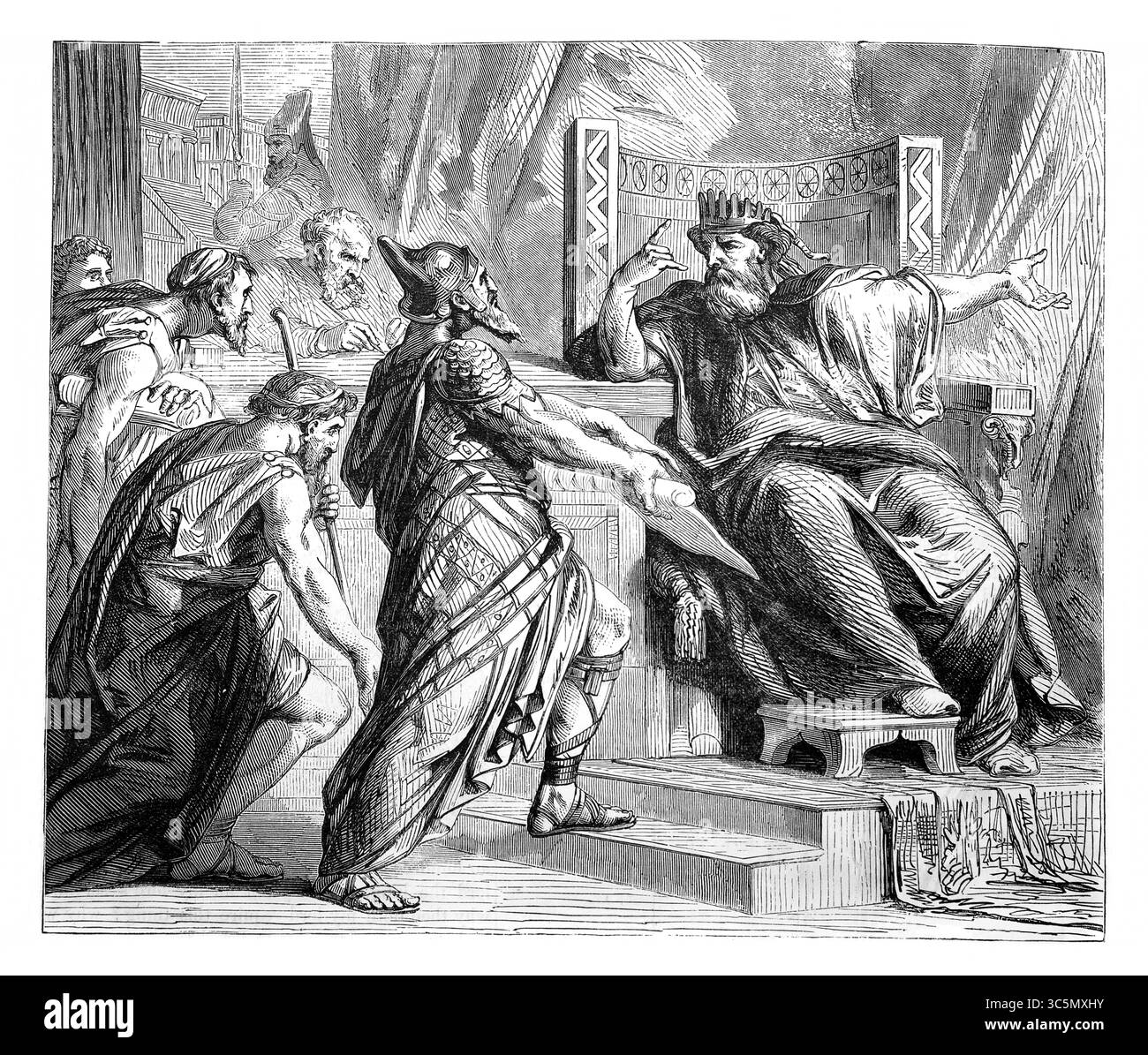 Illustration of David Instructing Joab to number the people (I ...