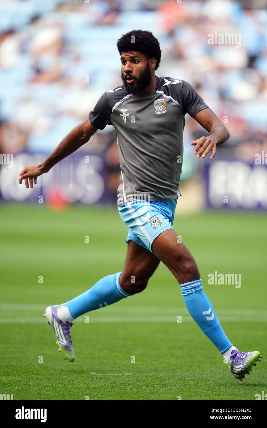 Coventry City's Ellis Simms during a pre season friendly match at the ...