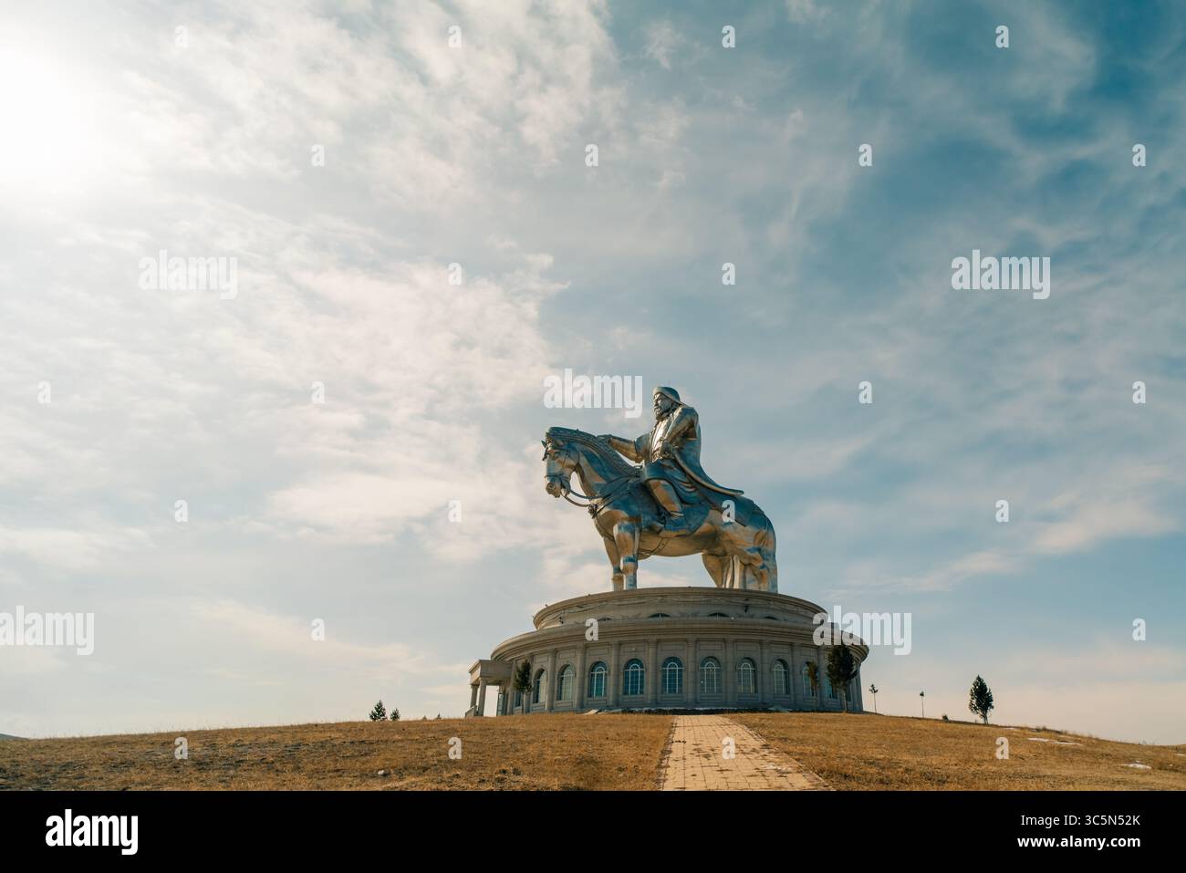 Ulaanbaatar, mongolia - 2 may 2025 aerial view of Genghis Khan Statue Complex . High quality ...