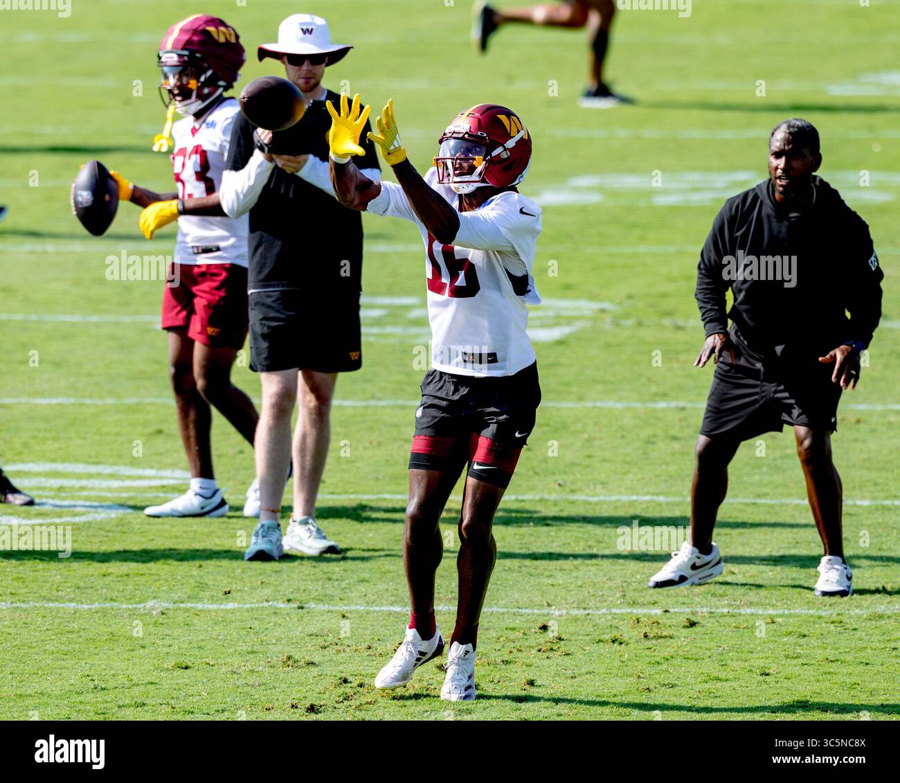 Ashburn,VA. USA; Washington Commanders wide receiver Ja'Corey Brooks ...