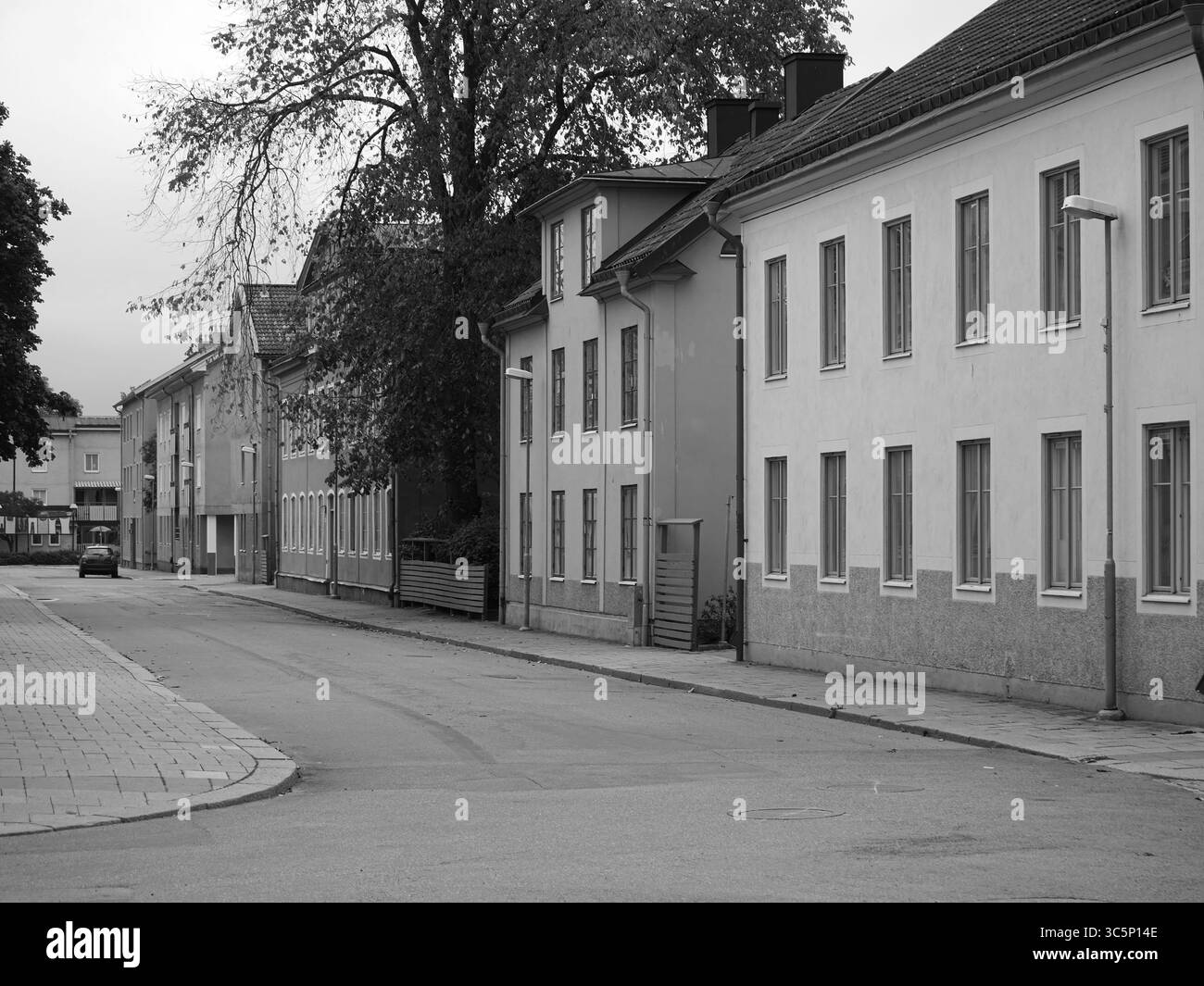 Asphalt street in rural Black and White Stock Photos & Images - Alamy