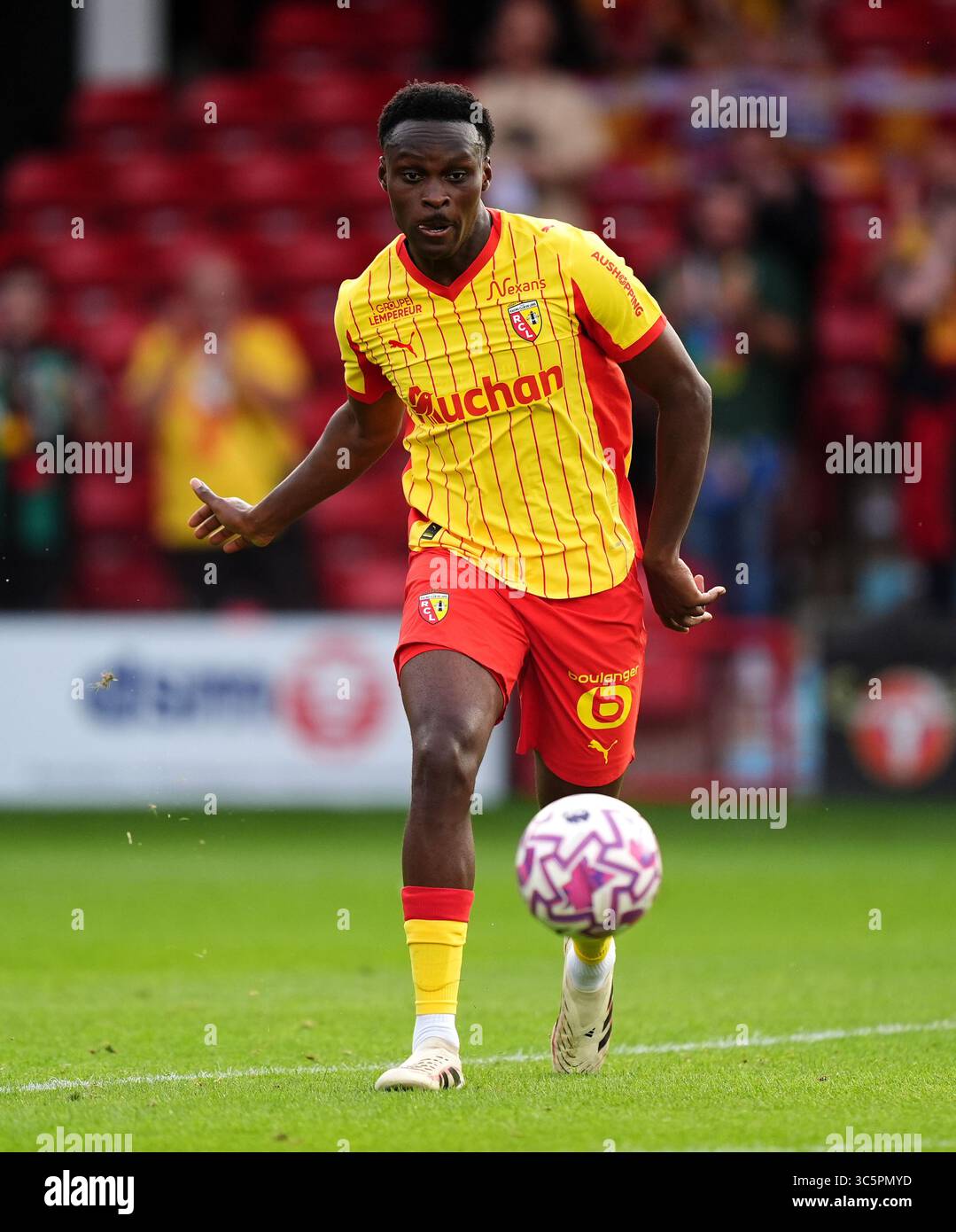 RC Lens' Samson Baidoo during the pre season friendly match at Pallet ...