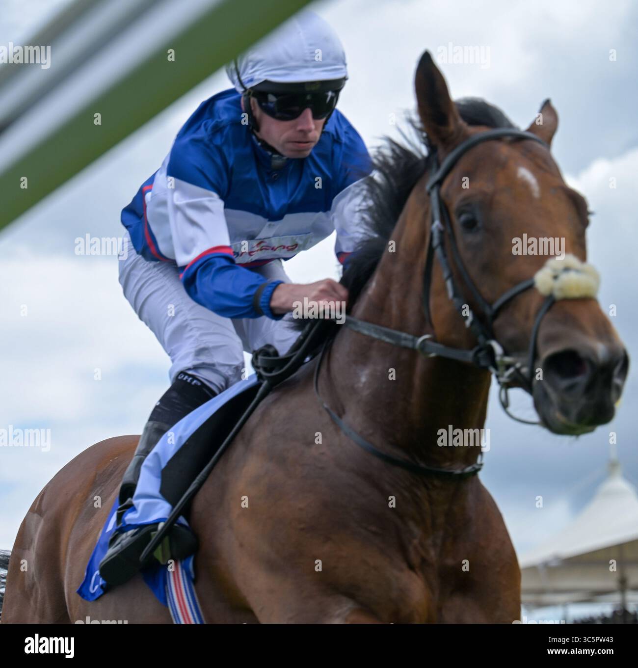 Goodwood, UK. 29 July, 2025. Ryan Moore rising Omni Man wins the Coral ...