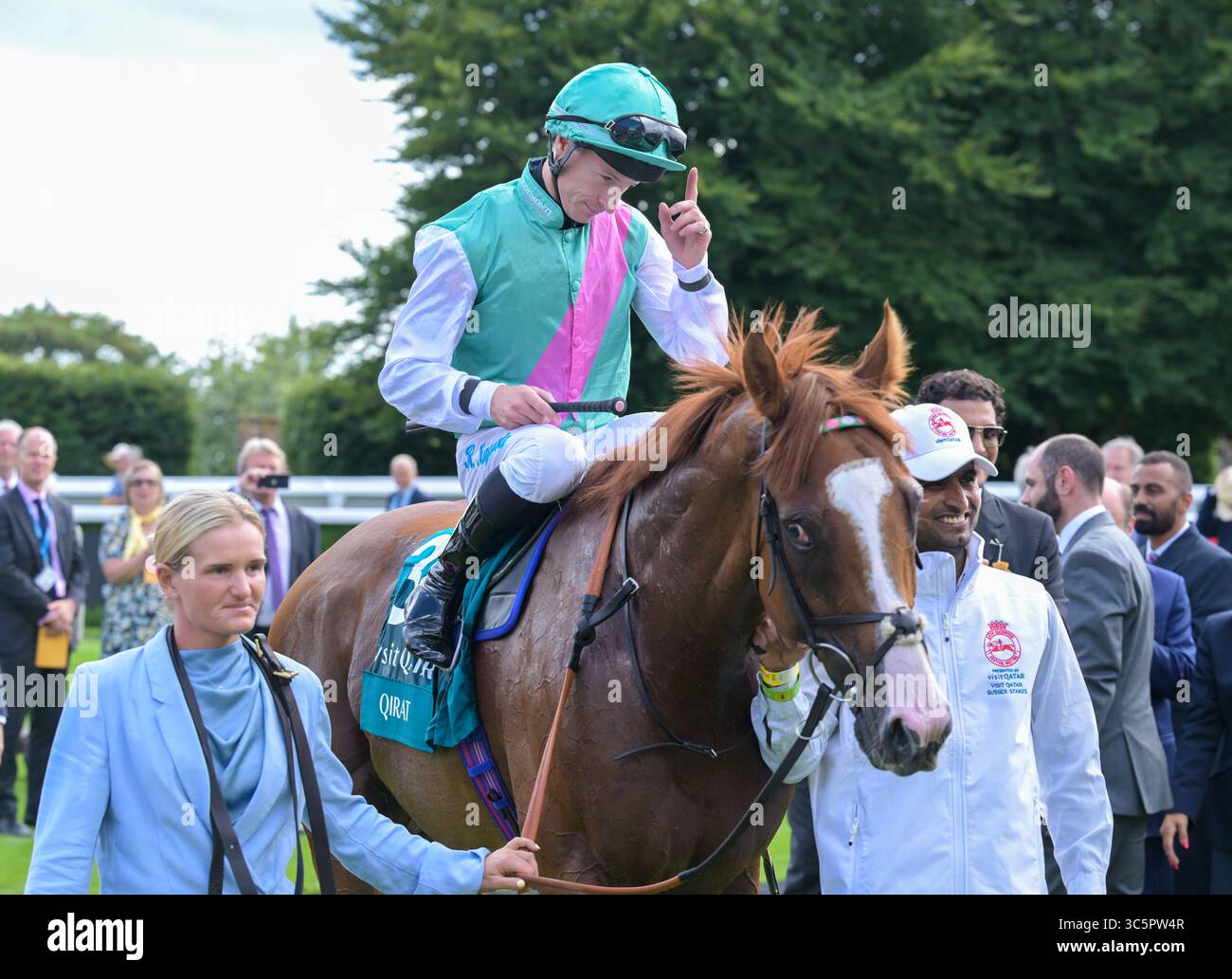 Goodwood, UK. 29 July, 2025. Richard Kingscote onboard Qirat after ...