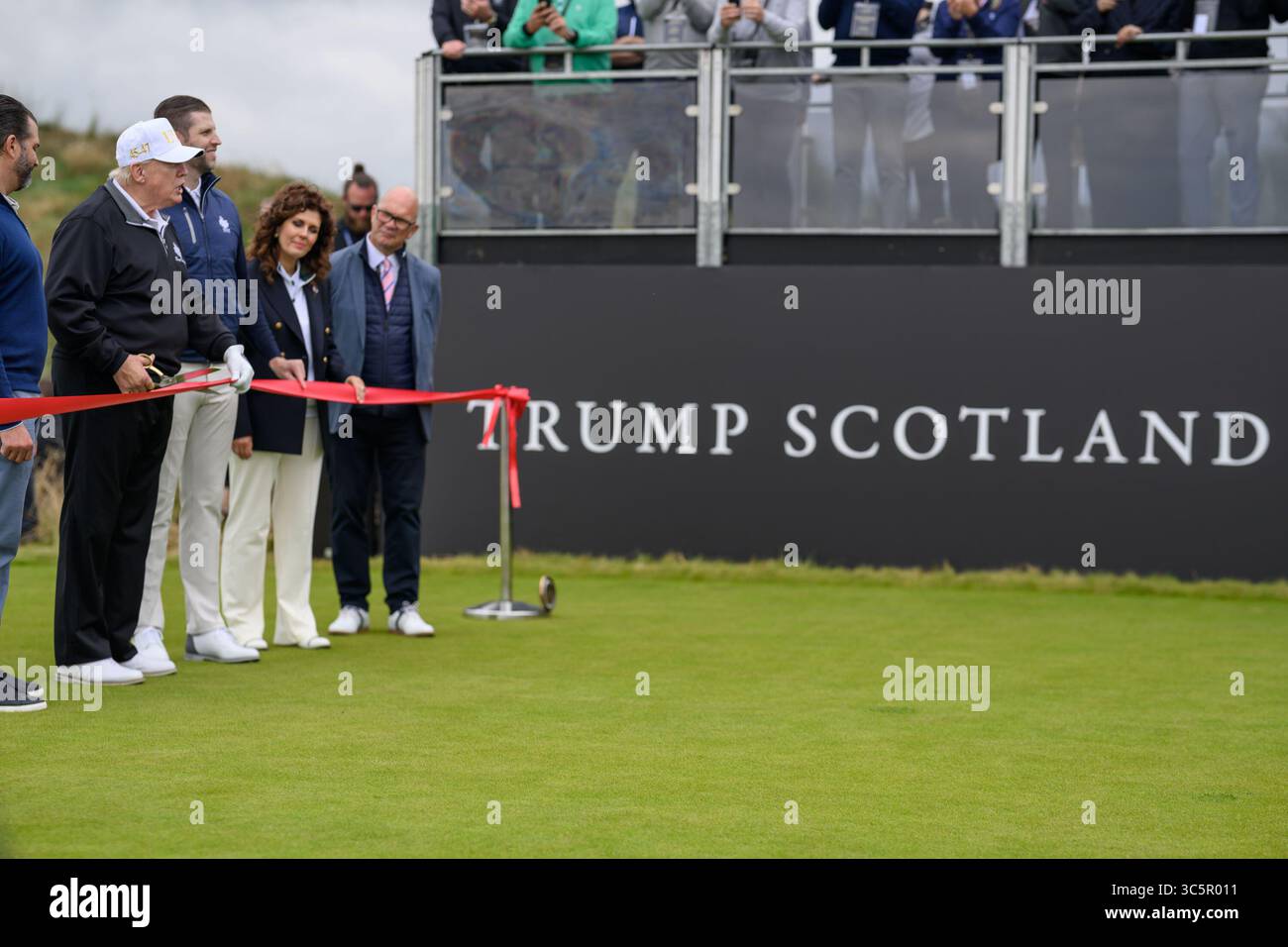 President Donald Trump participates in the grand opening ceremony of ...