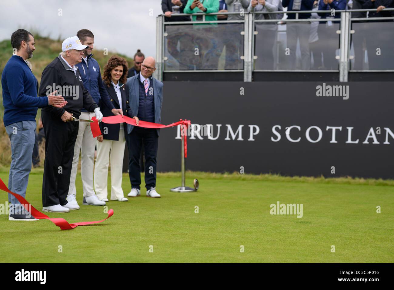 President Donald Trump participates in the grand opening ceremony of ...