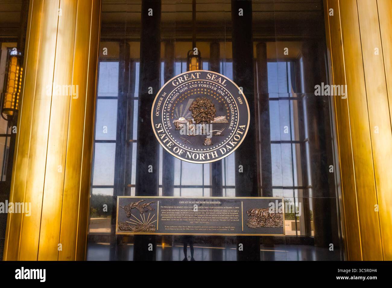 Bismarck, ND, USA - July 08, 2025: A prominent entrance sign at the ...