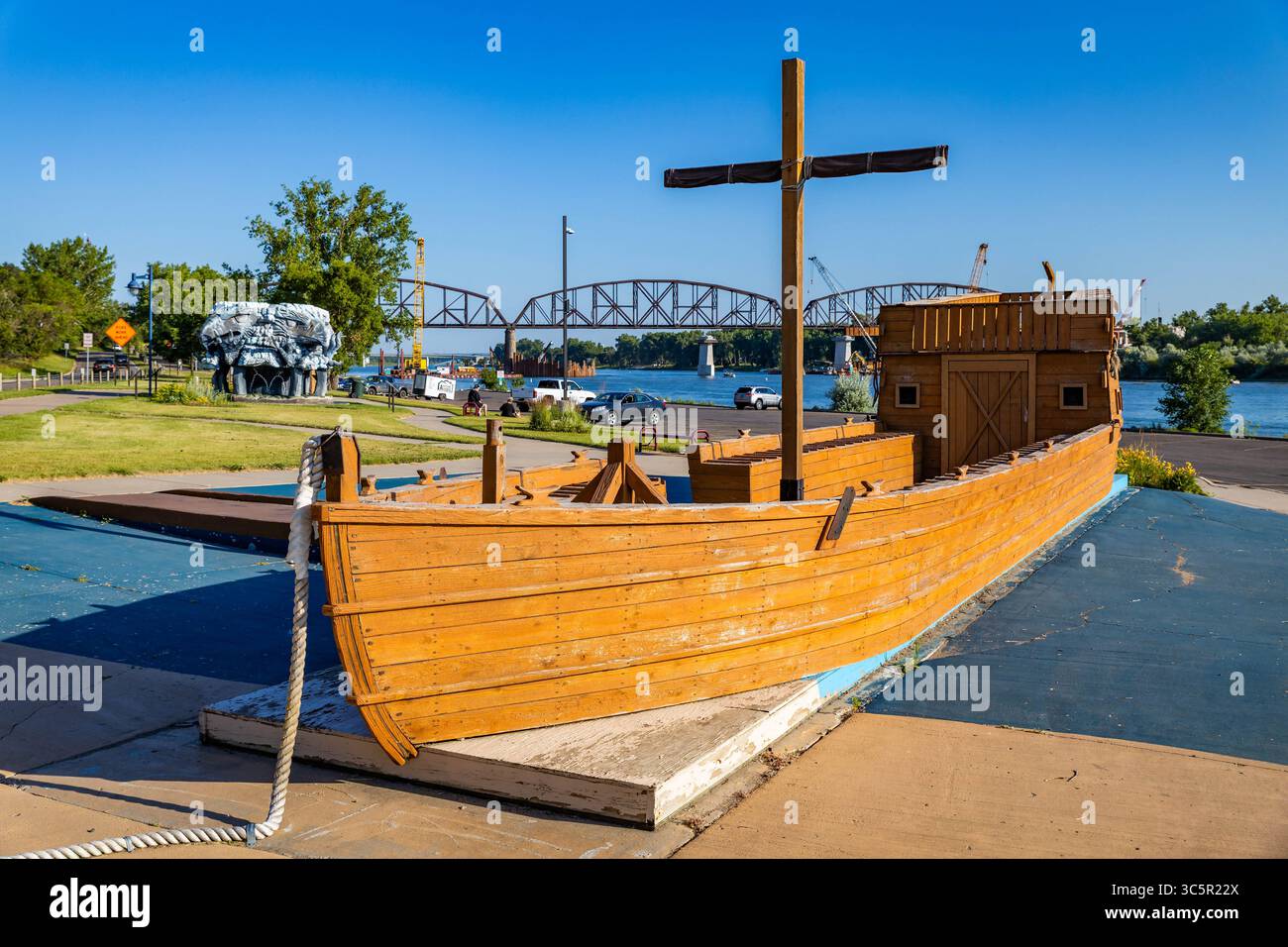 Bismarck, ND, USA - July 08, 2025: A detailed view of the 55-foot full ...