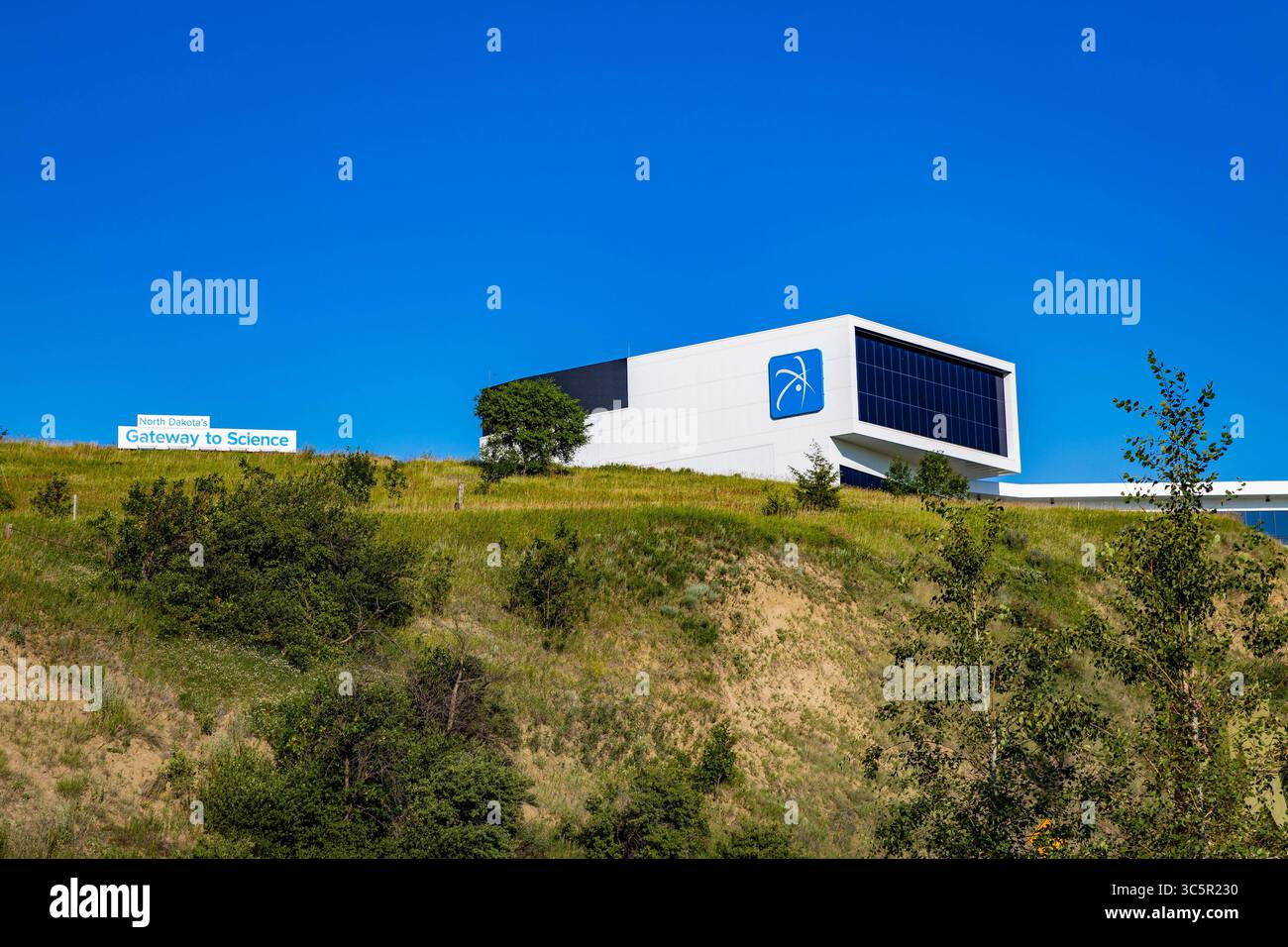Bismarck, ND, USA - July 08, 2025: The modern exterior of the North ...
